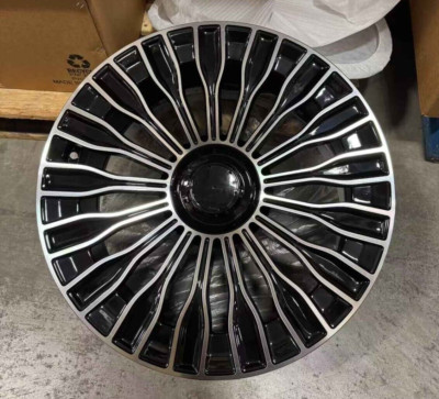 20x8.5 BLACK MACHINED MAYBACH MERCEDES BENZ STYLE WHEELS RIMS FIT E300 ...