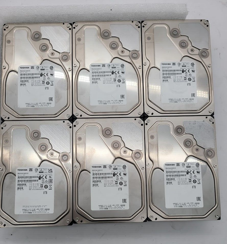 Lot of 6 TOSHIBA 8TB 3.5'' SATA HARD DRIVE MG06ACA800E | eBay