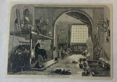 1880 magazine engraving~ ROSA BONHEUR'S ART STUDIO | eBay