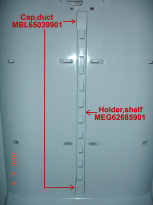 LG Refrigerator MEG62685901 Shelf Holder W/ 2 Duct Caps MBL65039901 | eBay