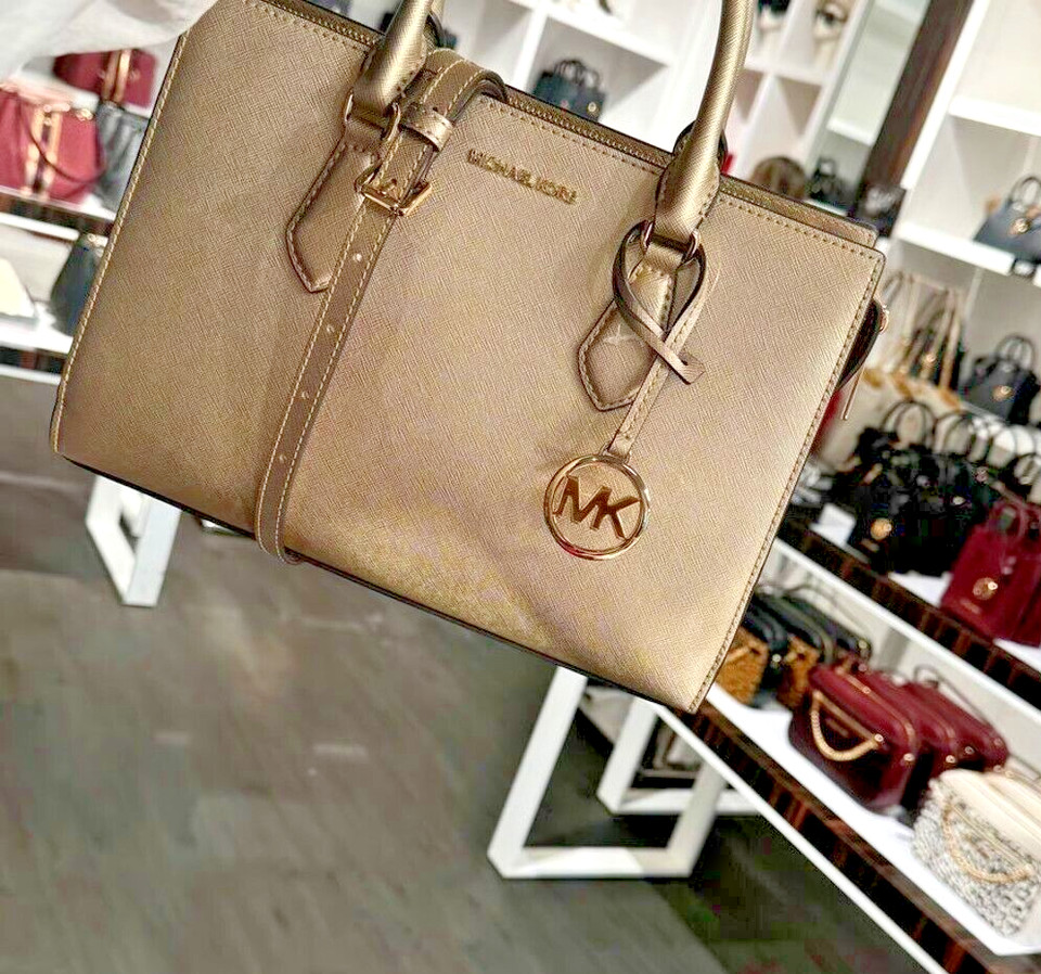 Michael Kors Sheila Medium Center Zip Crossbody Satchel Handbag Purse ...