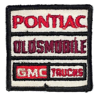 Pontiac Oldsmobile GMC Trucks Vintage Embroidered Patch Dealer 2.5" x 2 ...