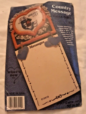 What's New COUNTRY MESSAGE Cross Stitch Kit ~ #013410 Brand New Sealed ...