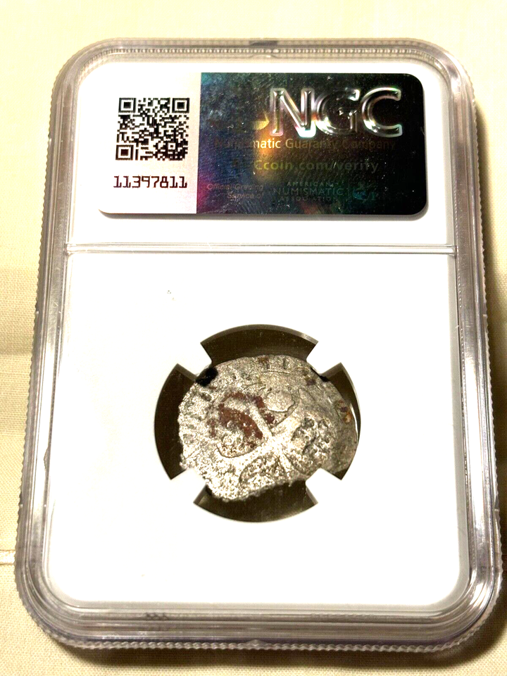 FRANCE FRENCH 1640 COLONIES 15 DENIERS LIS C/S NGC FINE DETAILS C/S XF ...