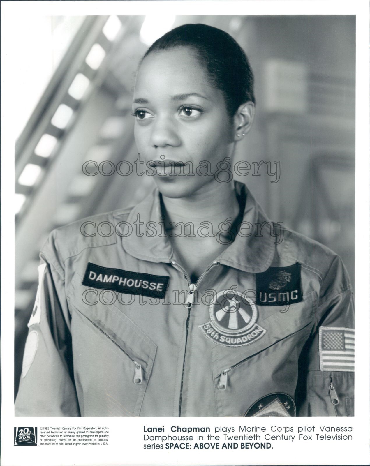 1995 Press Photo African American Actress Lanei Chapman Space Above ...