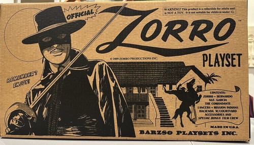 Barzso Zorro Playset 2009 Official Licensed Set w/ Box Figures ...