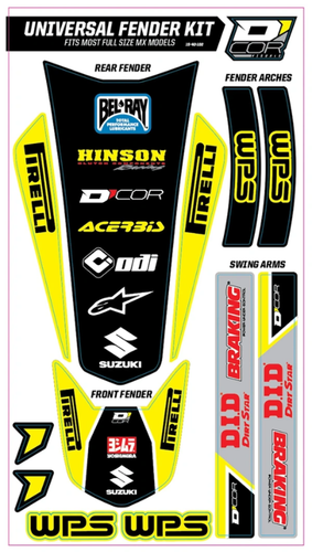 DCORVISUALS Yellow WPS Universal Trim Kit Full Size MX Models 862-54102 ...