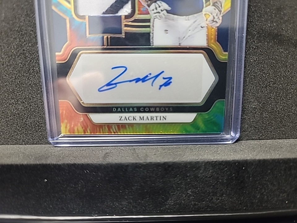 2023 Panini Select Zack Martin Tie-Dye Prizm Patch Auto #SM-ZM 19/25 ...