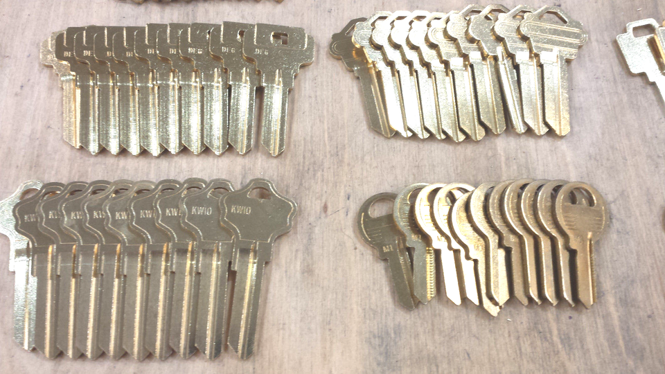 Locksmith 120 Key Blank Starter set Variety Pack 10 each of 12 common ...
