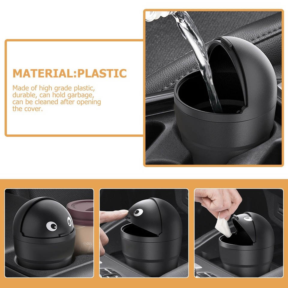 2pcs Car Trash Can Garbage Container Small Trash Bin Cup Holder Bin ...