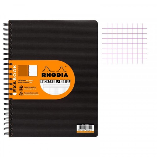 Bloc notes - Cahier - A4 - Petits Carreaux - 160 pages - Avec spirale ...