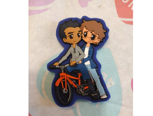 They Both Die at the End Rainbow Crate Magnet Mateo & Rufus on Bike ...