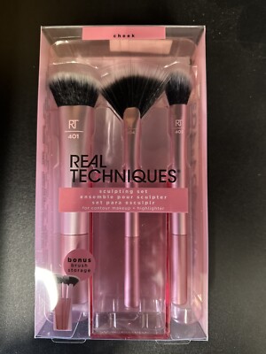 Real TECHNIQUES Sculpting Set Contour makeup+ HIGHLIGHTER CHEEK | eBay