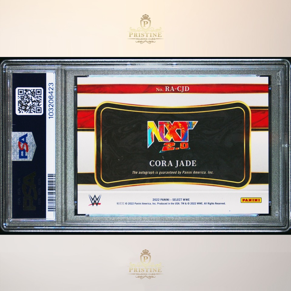 CORA JADE 2022 Select WWE Ringside Action Signatures Rookie Auto PSA 10 ...