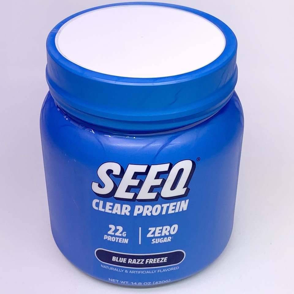 SEEQ Clear Protein Powder Blue Razz Freeze 22g - 15 Servings 14.8 Oz ...