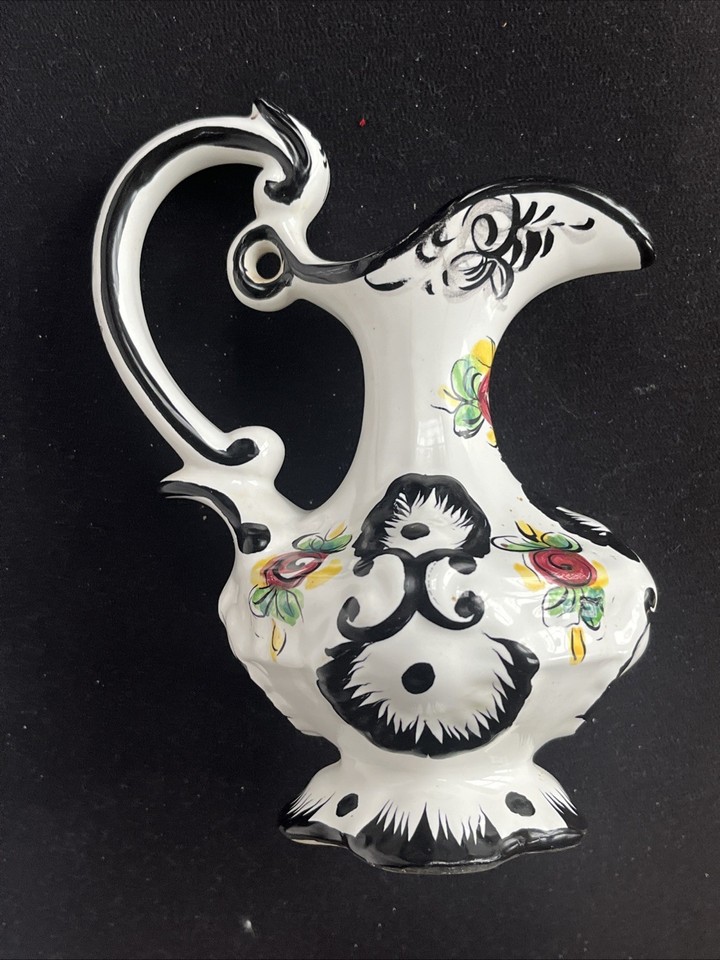VTG Portugal Pottery Vestal Alcobaca Hand Painted Small Pitcher #1036 ...