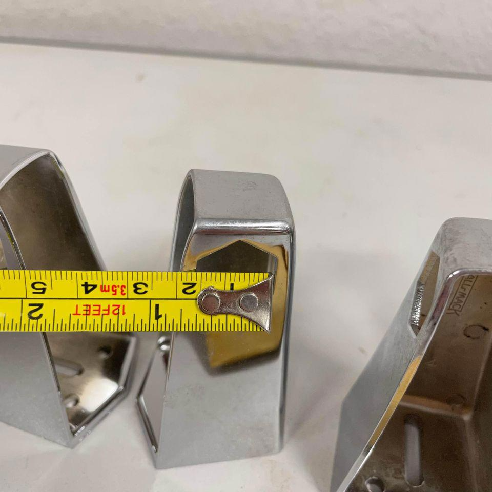 2 VTG Hall Mack HM-892 TEMPO Hexagonal Towel Bar Posts NOS Polished ...