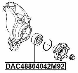 Rear Wheel Bearing 48x86x40x42 Febest Dac48864042m92 OEM LR024508 for ...