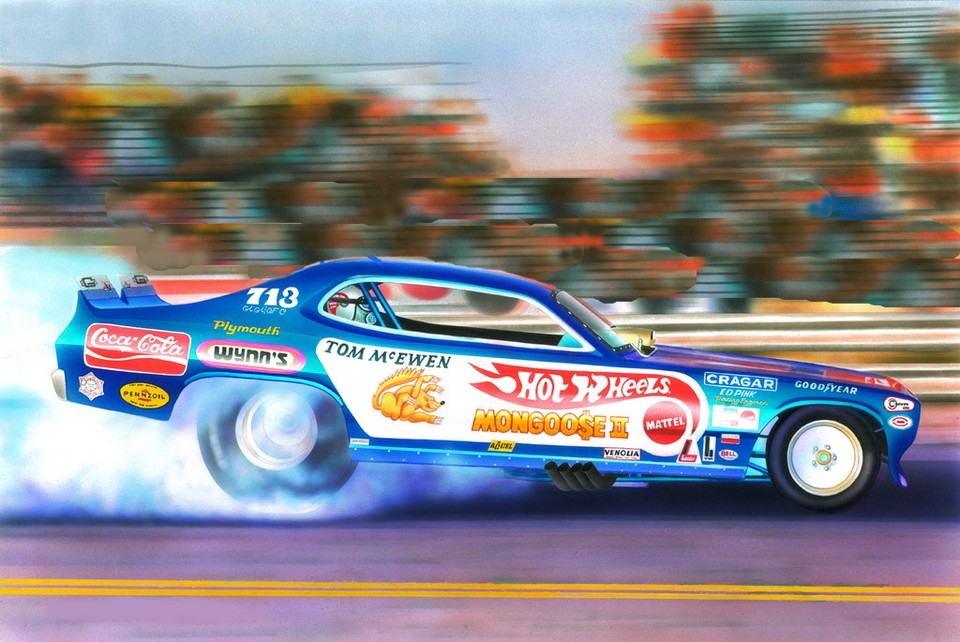 Tom McEwen Mongoose II Funny Car decal 1/24 scale Revelle MPC | eBay