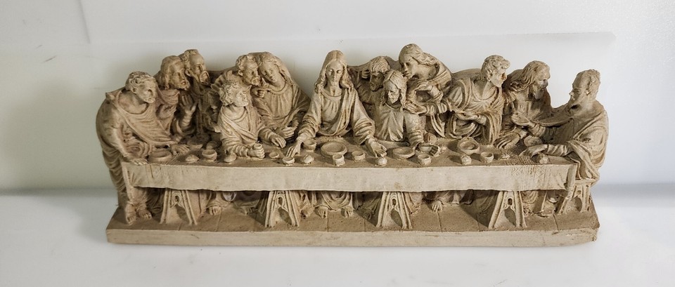 Wood Resin Last Supper Carving 13" X 5" | eBay