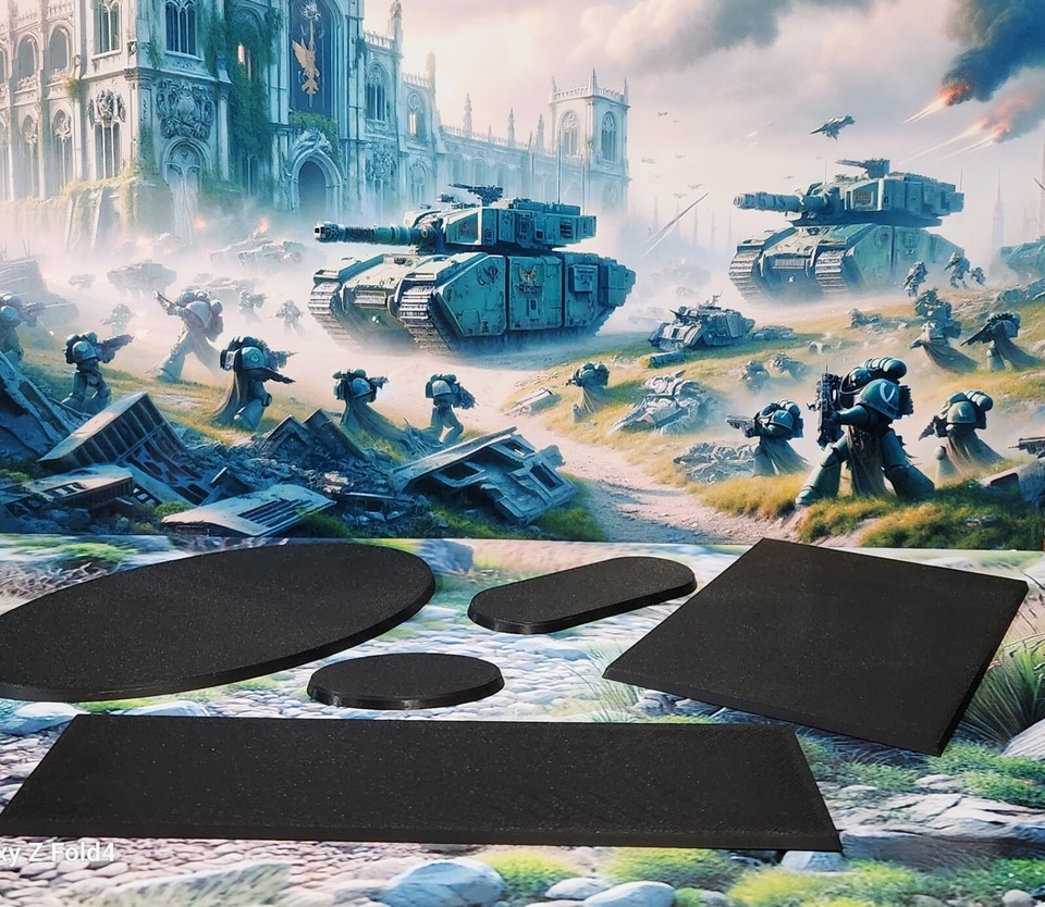Wargaming Bases 60 x 100mm Rectangle PLA Plastic War Gaming Tabletop ...