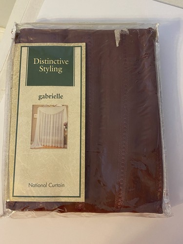 National Curtain Gabrielle Sheer Window Panel 52 x 84 Plum NWT D31 | eBay