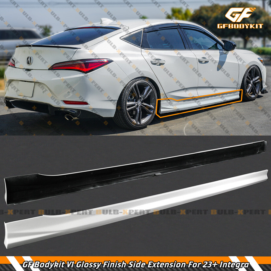 For 2023-2025 Acura Integra DE4 GF Bodykit V1 Pearl White Side Skirt ...