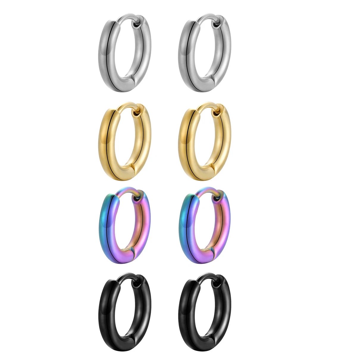 Titanium Hoop Earrings For Men