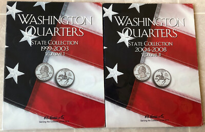 WASHINGTON QUARTERS STATE COLLECTION 1999-2008 VOLUME 1&2 ALBUMs ~ 100 ...