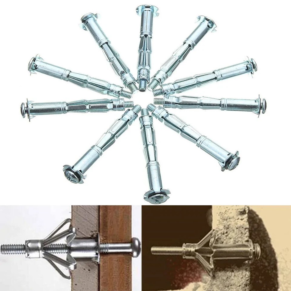 HOLLOW WALL METAL PLASTERBOARD FIXINGS HEAVY DUTY CAVITY ANCHORS BROLLY ...