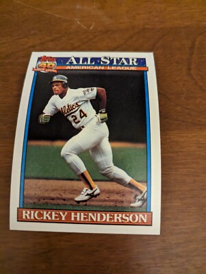 1991 Topps - All-Star #391 Rickey Henderson | eBay