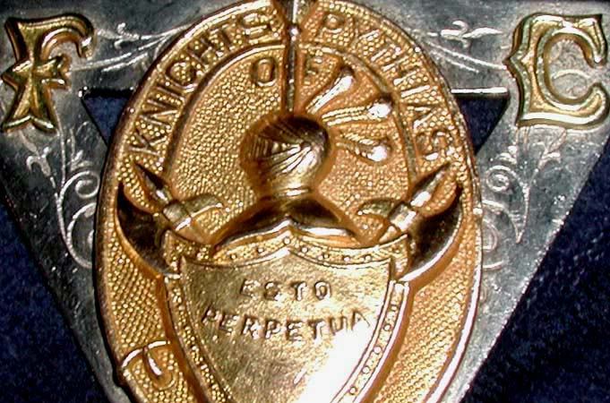 Post CIVIL WAR Antique KNIGHTS of PYTHIAS Ornate JEWEL! Historic ...