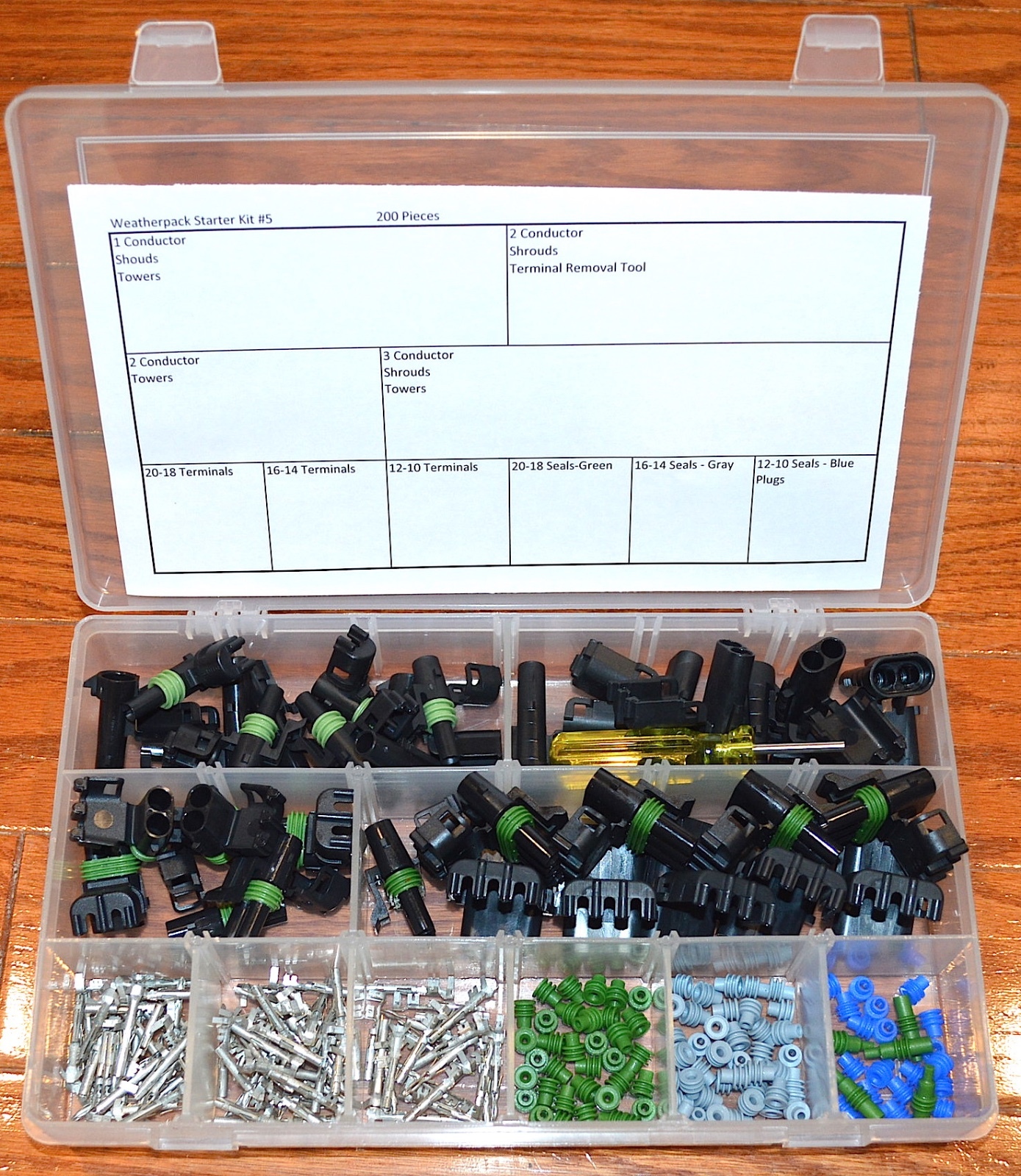 DELPHI WEATHER PACK CONNECTOR STARTER KIT #5X 355 PIECES WEATHERPACK 1 ...