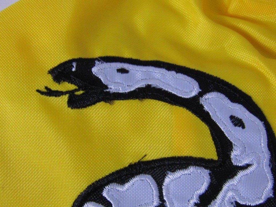 60" Gadsden Don't Tread On Me White Snake Embroidered Nylon Wind Sock ...