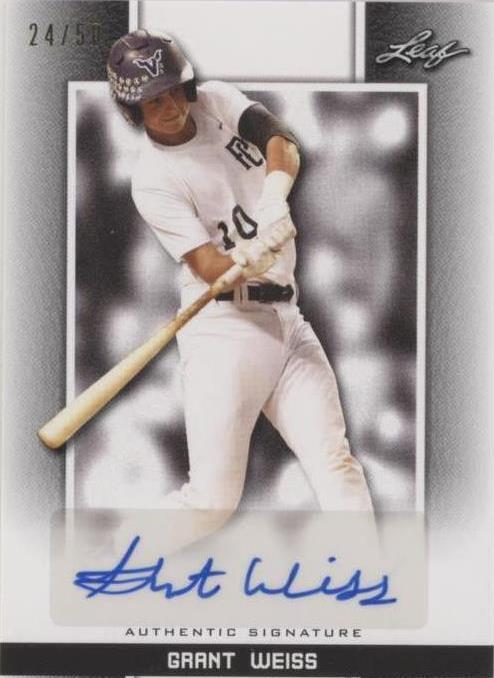 2019 Leaf Perfect Game National Showcase - Autographs Grant Weiss #BA ...
