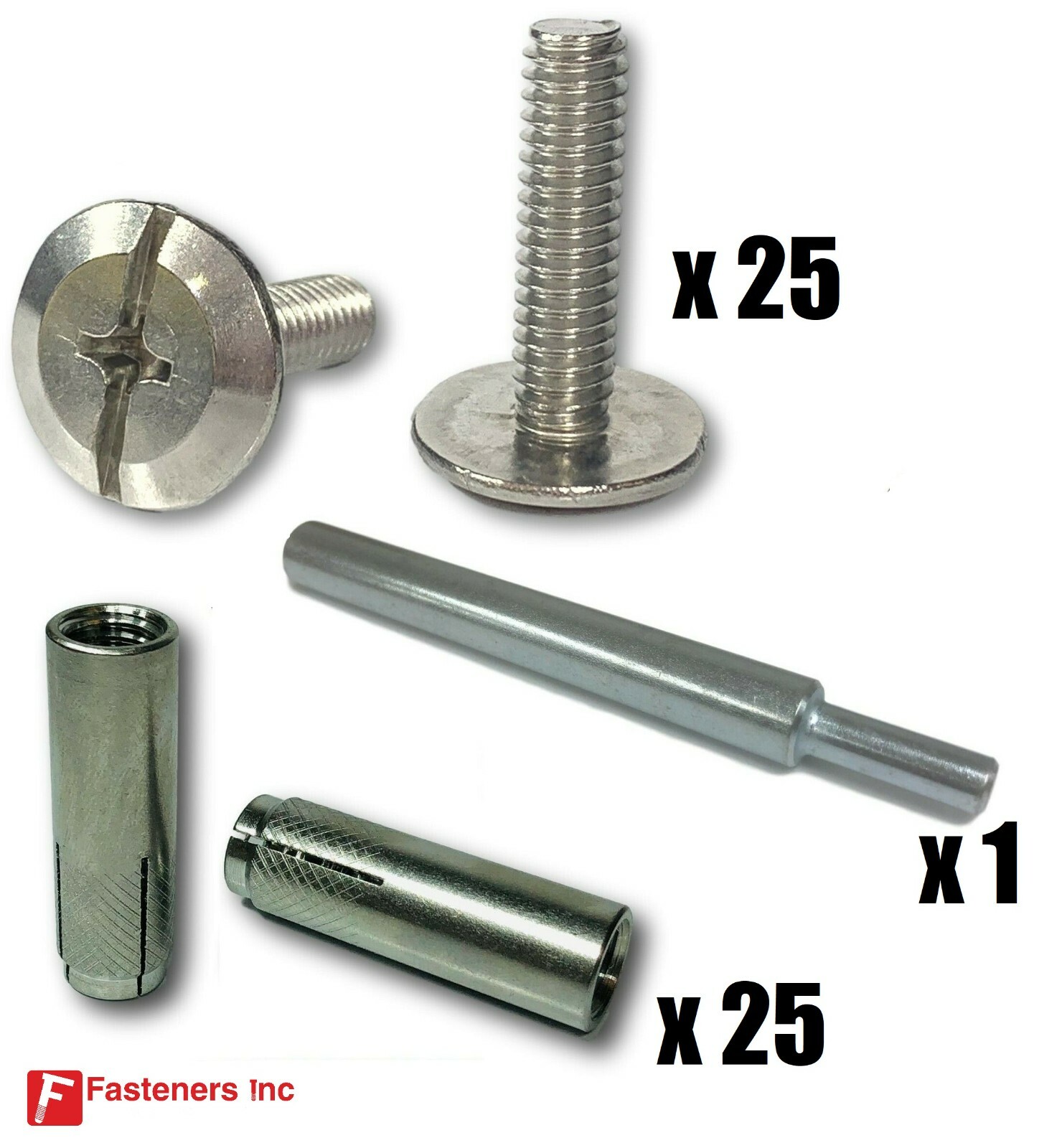 Hurricane Hardware Kit Stainless Steel Sidewalk Bolts Drop In Anchors ...
