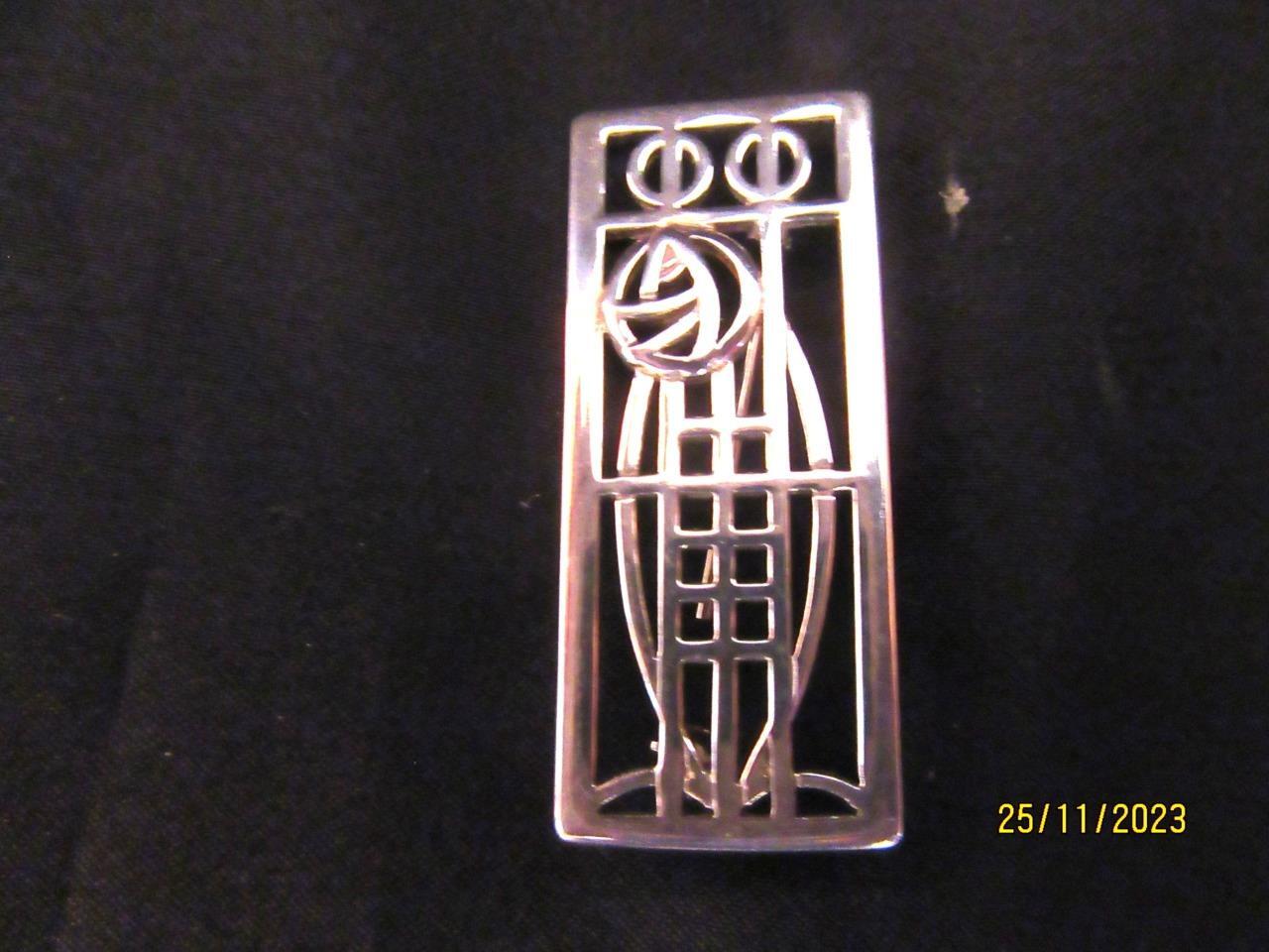 RENNIE MACKINTOSH GLASGOW ROSE HALLMARKED SILVER BROO… - Gem