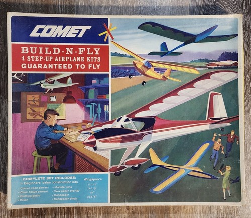 Vintage Comet Build-N-Fly 4 Step Up Airplane Kit Rare | eBay