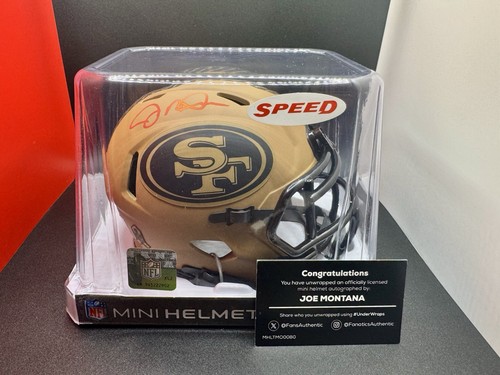 2024 Under Wraps NFL STS Mini Riddell Speed Helmet 49ers Joe Montana ...