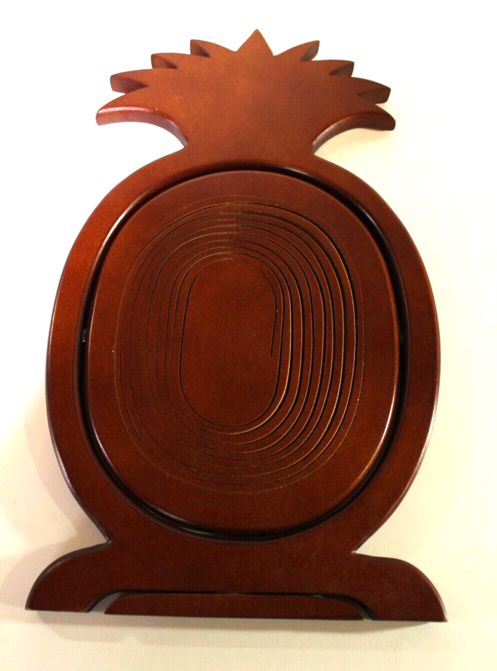 Unique Pineapple Shaped Wood Crafted Hawaiian Magic Basket Bowl ...