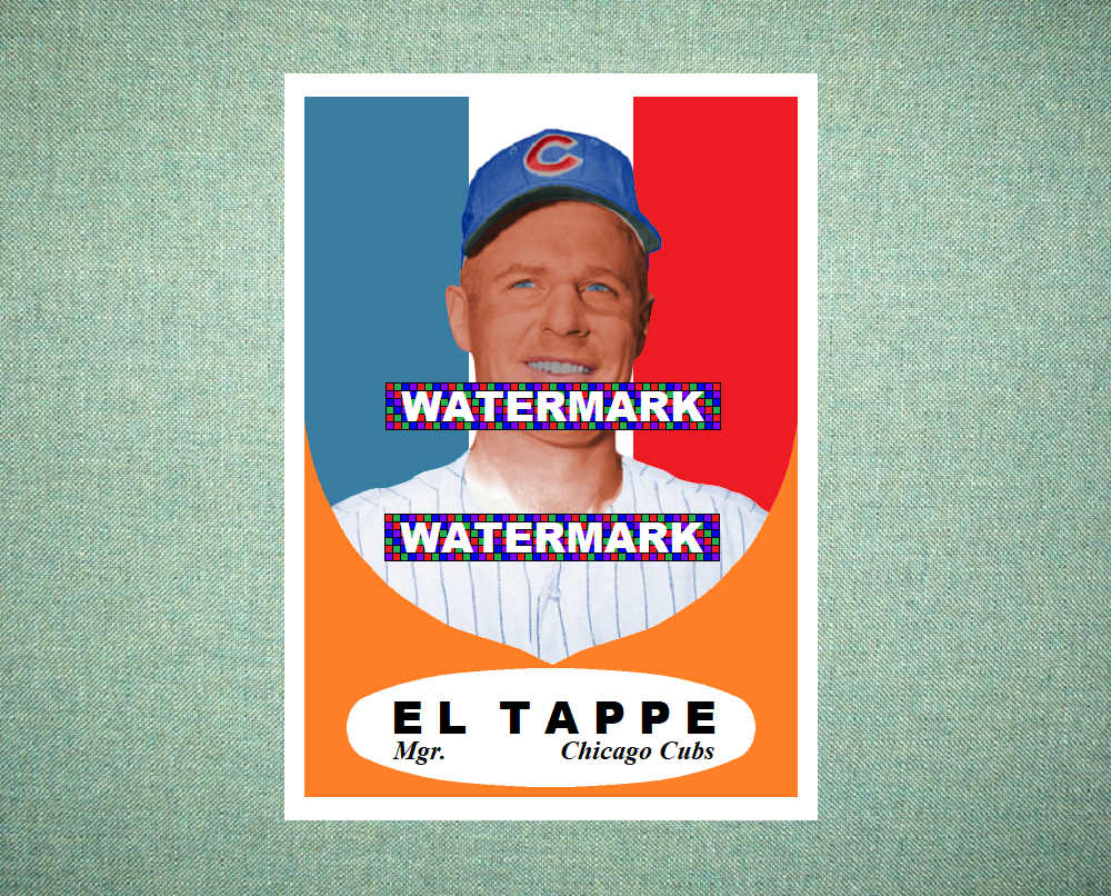 El Tappe Chicago Cubs 1961 Style Custom Art Card | eBay