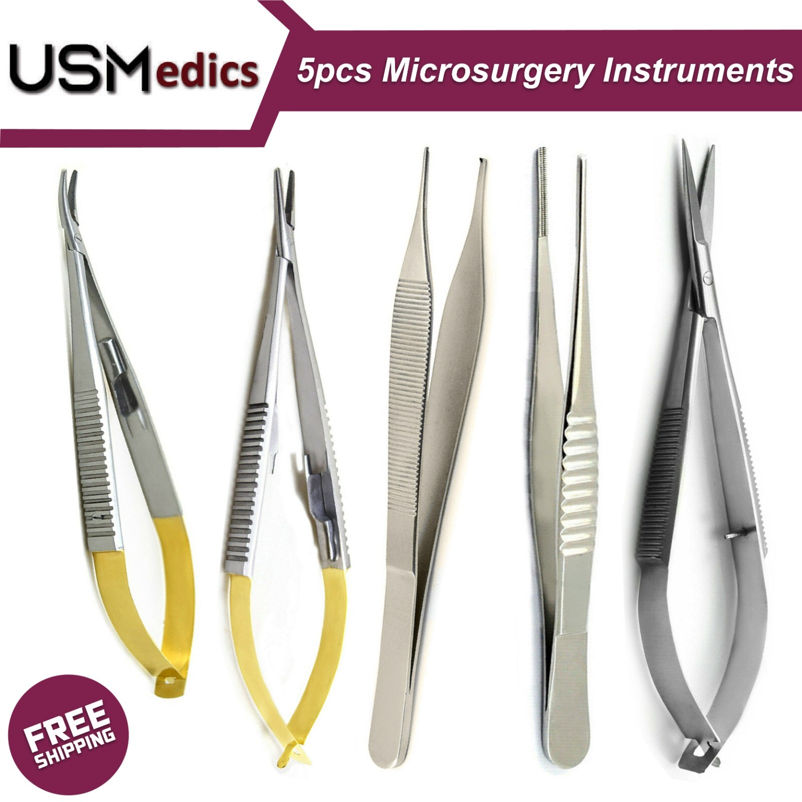 Microsurgery Castroviejo DeBakey Plier Kit Micro Suture Noyes Scissor ...