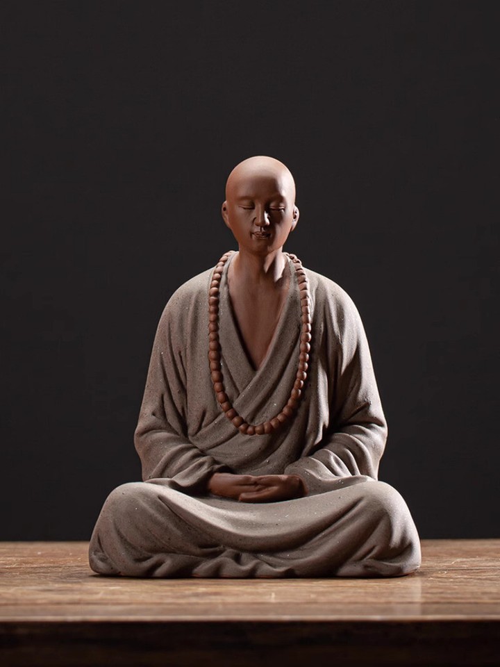 Chinese Zen Purple Sand Monk Decoration Buddha Decorative Crafts ...