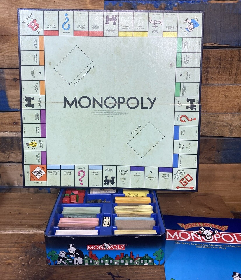 Vintage Monopoly Commemorative Edition 1935 1985 Tin Metal Case | eBay