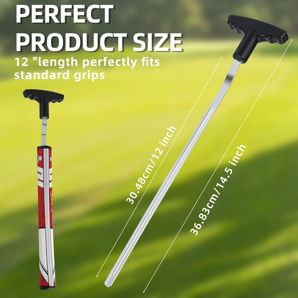 Golf Grip Removal Tool, 12" V-Groove Grip Remover Saver for Standard ...