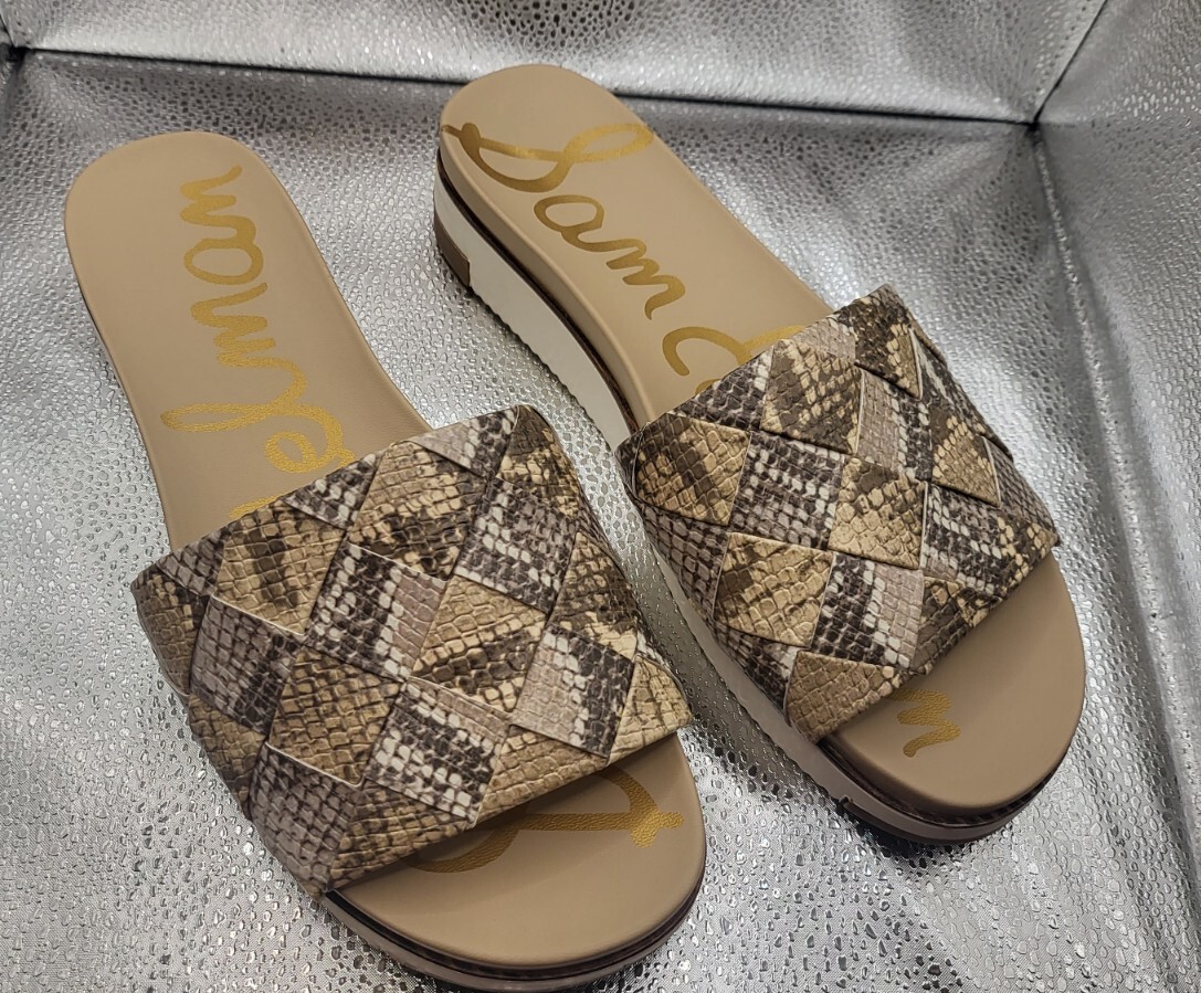 SAM EDELMAN ADALEY SLIDE SANDAL SHOE WOMENS SIZE 10 M SNAKE SKIN | eBay