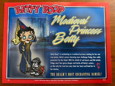 BETTY BOOP ~ MEDIEVAL PRINCESS BETTY ~ EMBROIDERED PATCH INFO CARD ...