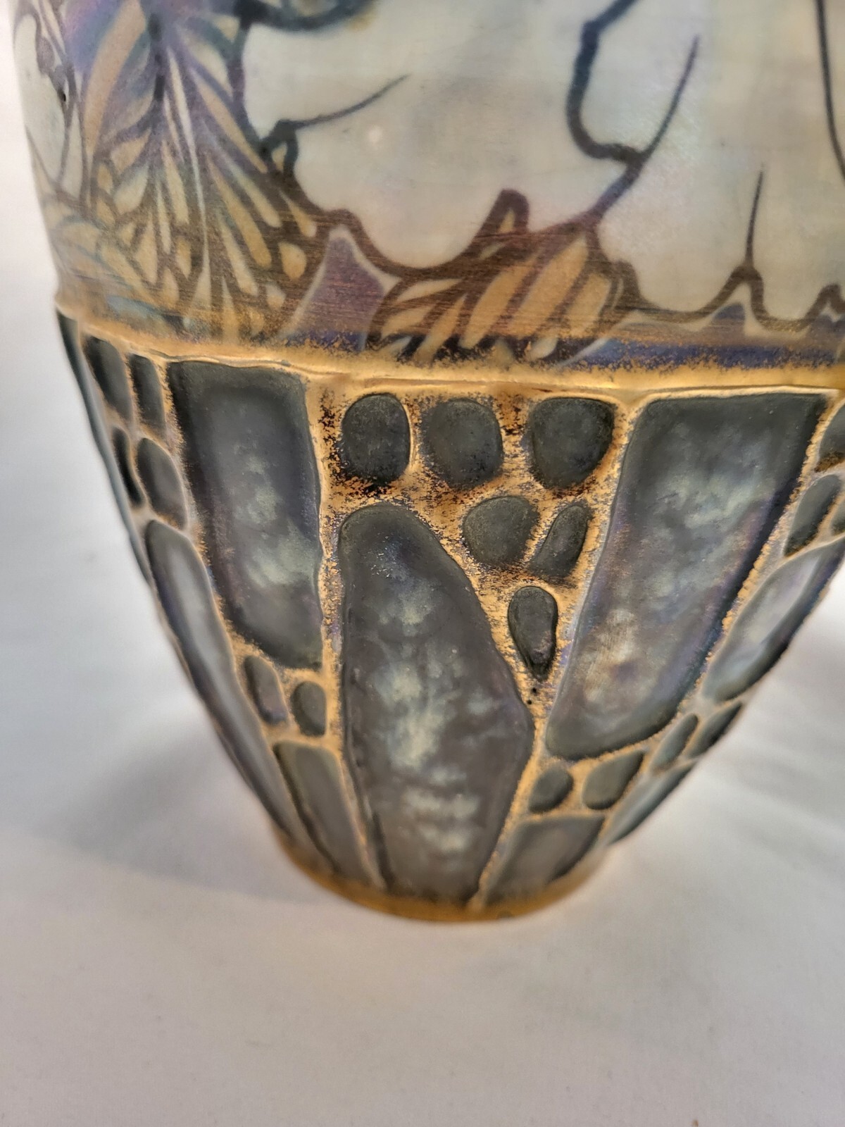 TURN TEPLITZ BOHEMIA RStK Vase Amphora Floral Motif 11" tall Austria ...