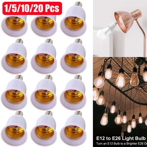 5~10pcs Light Bulb Socket Adapter E12 to E26/E27 Base Chandelier Converter US | eBay