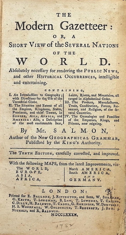 The Modern Gazetteer: Or A Short View of the Several Nations of the World. | eBay